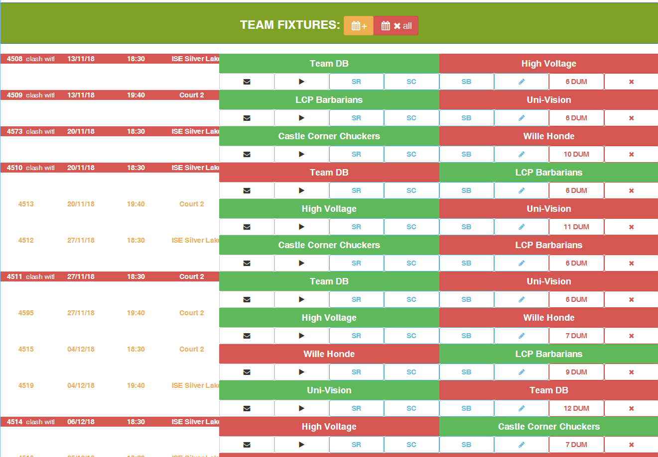 League Manager – Sports Challenges – Sports Administration Software